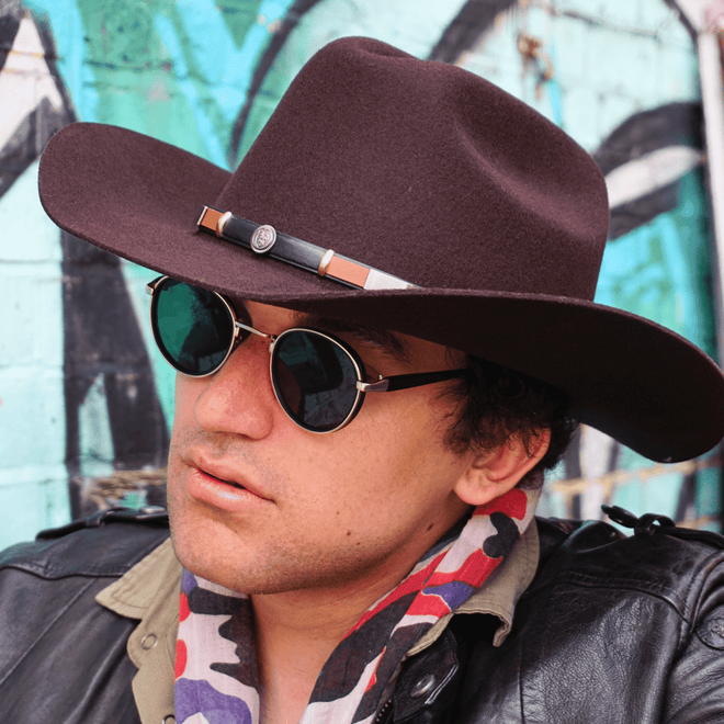 Israel Jewish Rabbi Hat - Wool Hasidic Fedora Cap Black Felt