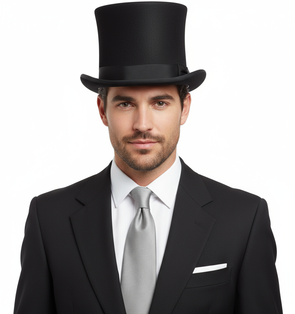 Abraham Lincoln Stovepipe Top Hat 20cm Wool Felt | Novella Hats